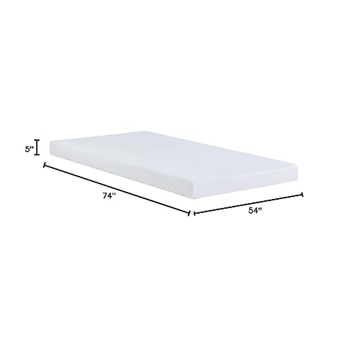 Linenspa 5 Inch Gel Memory Foam Mattress, Firm Mattress, Low Profile Bed Full 5 Inch Mattress