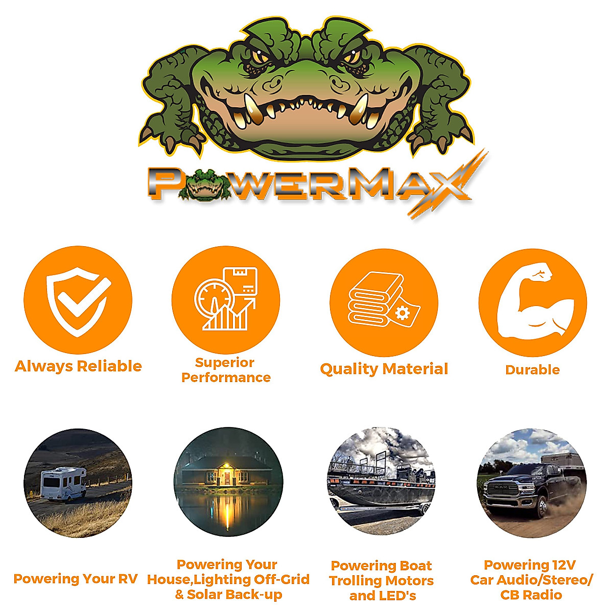 Powermax PM3-40-24LK 40 Amp 24 Volt Power Supply Converter with LED Light, Battery Chargers UL- CUL Approved, Built-in 3 Stage Charging and Quite Fan Cooling