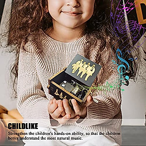 Beatles music box, wooden hand-cranked music box, wooden toys for star fans, gifts for boyfriends and kids, Valentine's Day, birthdays, Halloween and Christmas. (Beatles song)