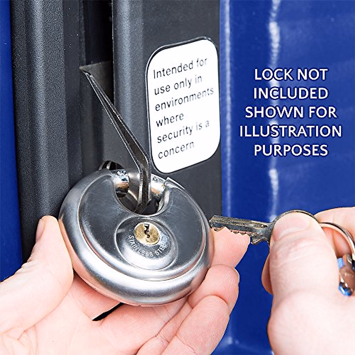 Cambro UPC400SP159 Camcarrier UPC Capacity 4 Full Size 4" Deep Pans Security Package Cold Blue 1 each