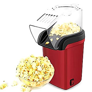 Hot Air Popcorn Popper Machine, Air Popper Popcorn Maker, 1200W Electric Popcorn Maker, 2 Minute Fast Mini Popcorn Machine with Measuring Cup, Popcorn Air Popper No Oil for Home Party Movie