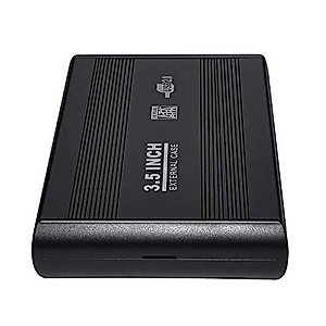 3.5 inch HDD External Case USB 2.0 to SATA External 3.5 Hard Drive Enclosure Disk for 3.5 SATA HDD External Storage Box with Aluminum Case (USB2.0-Silver)