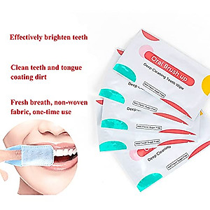 Serlife Disposable Finger Cleaning Teeth Wipes Soft Gauze Infant Finger Clean Oral Toothbrush Whitening Wipe (100Pcs)