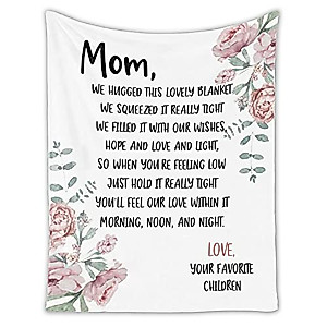 OMGJS Mom Blanket from Daughter,Gifts for Anniversary Mom Birthday Gifts,Mom Blanket,Throw Blanket 39"×59"