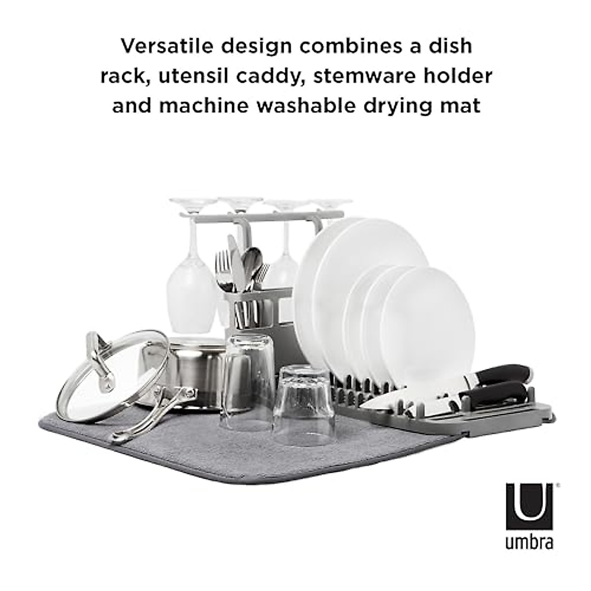 Umbra Udry Dish Rack With Dry Mat
