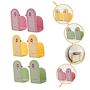 Zerodeko 3 Pairs Nailless Pot Lid Holder Pot Lid Stand Wall Pot Lid Storage Rack plate drain holder cutting board holder shelving brackets pan organizer abs chopping board wall cabinet