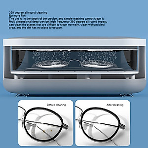 Ultrasonic Jewelry Cleaner, Professional Portable Household Ultrasound Machine Portable Ultrasound Cleaner for Cleaning Rings Glasses Coins Necklaces Makeup Brushes