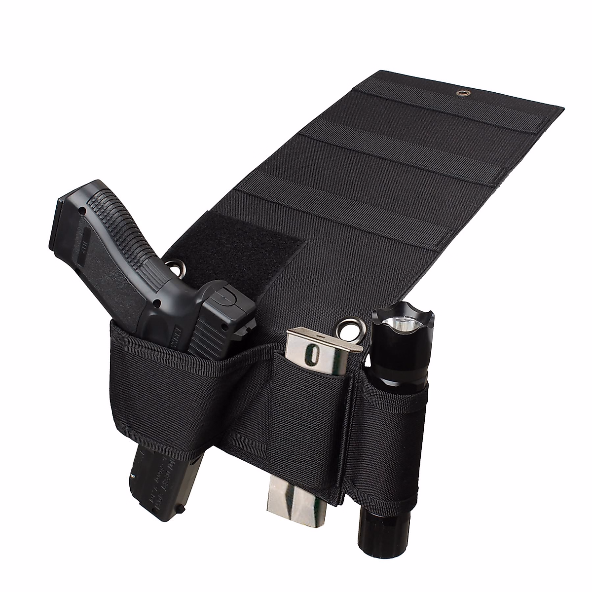 FIREDOG Bedside Holster, Bed Gun Holster for Mattress Car Desk Home Office,Fits for Glock 17 22 S&W Different Handgun Holster