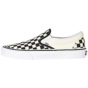 Vans Women's Classic Slip On Trainers, Black/White/Checkerboard, 7 Women/5.5 Men