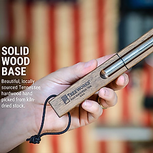 TreeWorks Chimes Note (Made in U.S.A.) Single Tone Energy Chime for Meditation and Classroom Use-Includes Mallet and Cord Handle (TRE410) Large