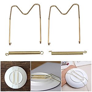 2 Pieces Wall Plate Hanger Decorative Dish Holder 8Inch/10Inch/12Inch/14Inch/16Inch Invisible Plate Dish Hanger Wall Display Hooks Home Decor (12 Inch)