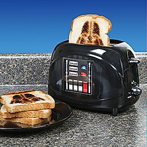 Uncanny Brands Star Wars Darth Vader 2-Slice Toaster- Vader's Icon Mask onto Your Toast