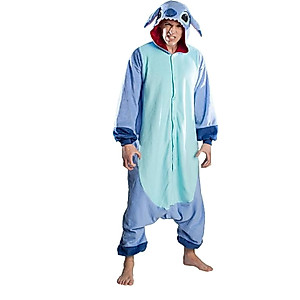 Es Unico Lilo Stitch Onesie Costume For Adult Men and Women (S) Blue
