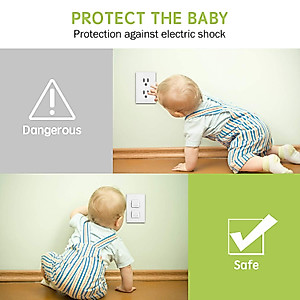 Outlet Covers Baby Proofing with Hidden Pull Handle (50 Pack) Plug Covers Prevent Electric Shock from the Source of the Outlet Plug Child Proof Outlet Covers 3-Prong Child Outlet Protectors Outlet Cap