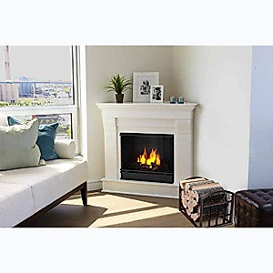 Firewood Rack Holder With Decorative Scroll Design- Metal Outdoor Indoor Log Storage Bin for Fireplace Firepit and Wood Stove by Home-Complete (Brown)