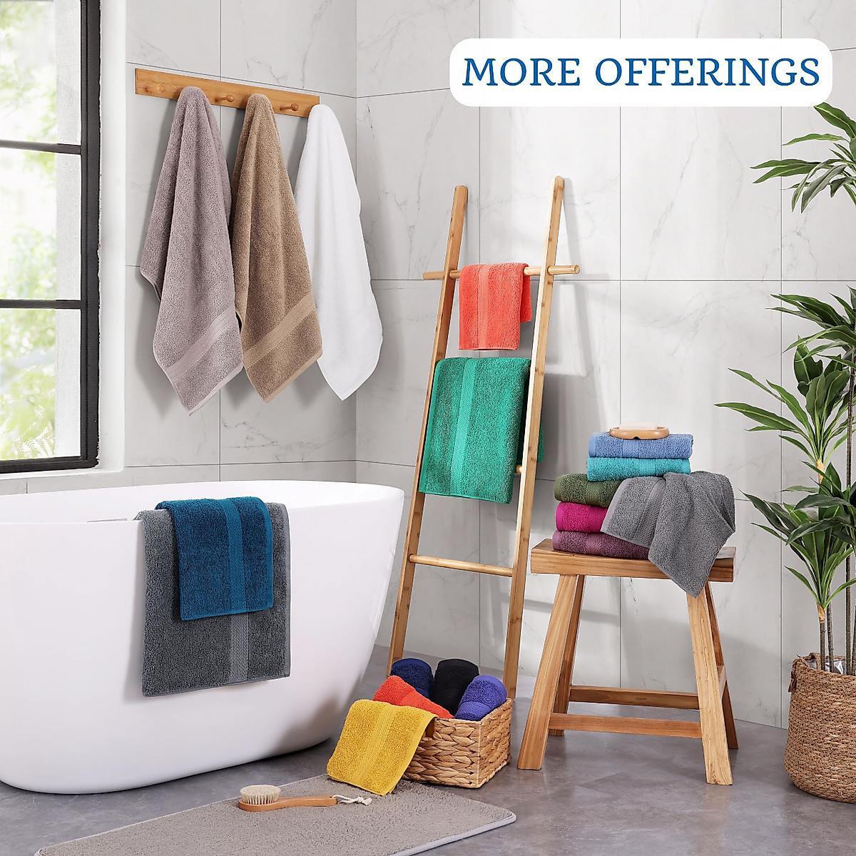 LANE LINEN Bath Sheets Bathroom Towel Set- 2 Pack 100% Cotton Extra Large Towels, Oversized Luxury Towels Set, Shower Sets for Bathroom, 35x66 - Black