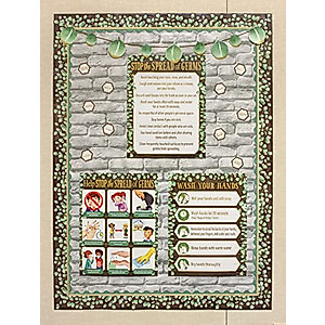 Teacher Created Resources Eucalyptus Green Scalloped Rolled Border Trim, 50 Feet