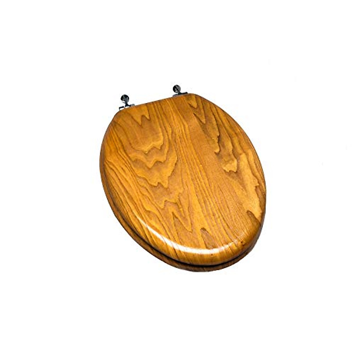 Bath Décor 5F1E4-17CH Hand-Selected Premium Grade Wood, Decorative Front Toilet Seat, Mustard Yellow