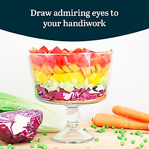 Libbey Selene Footed Glass Trifle Bowl, 9-inch