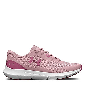 Under Armour Women's Surge 3 Sneaker, (603) Prime Pink/Prime Pink/Pace Pink, 9