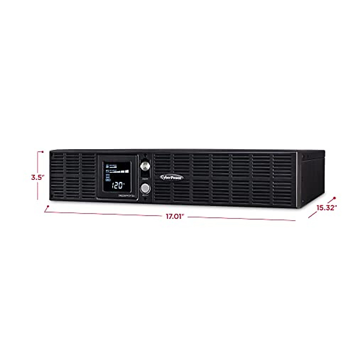 CyberPower OR2200PFCRT2U PFC Sinewave UPS System, 2000VA/1540W, 8 Outlets, AVR, 2U Rack/Tower