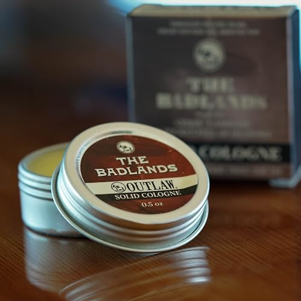 Smoky Cedar & Campfire Solid Cologne Balm - The Badlands Scent, by Outlaw - 1 oz wax Men's or Women's Scent