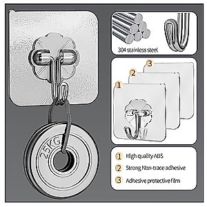 DSMY 27 Pack 25lb Frosted Self Adhesive Hooks for Shower Towel Cups Coat Door,Wall Hooks for Hanging,Heavy Duty Wall Sticky Hooks for Bathroom Kitchen Outdoor Dorm Room Essentials