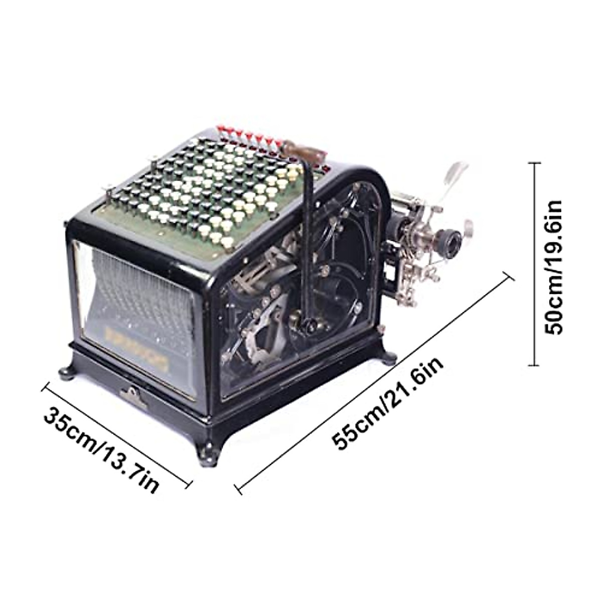 Amdsoc Hand Crank Mechanical Calculator - Antique Large Cash Register - Can be Used Normally - 355550CM