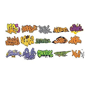 N Scale 1:160 Graffiti Waterslide Decals Set #3 - Weather Your Rolling Stock & Structures!