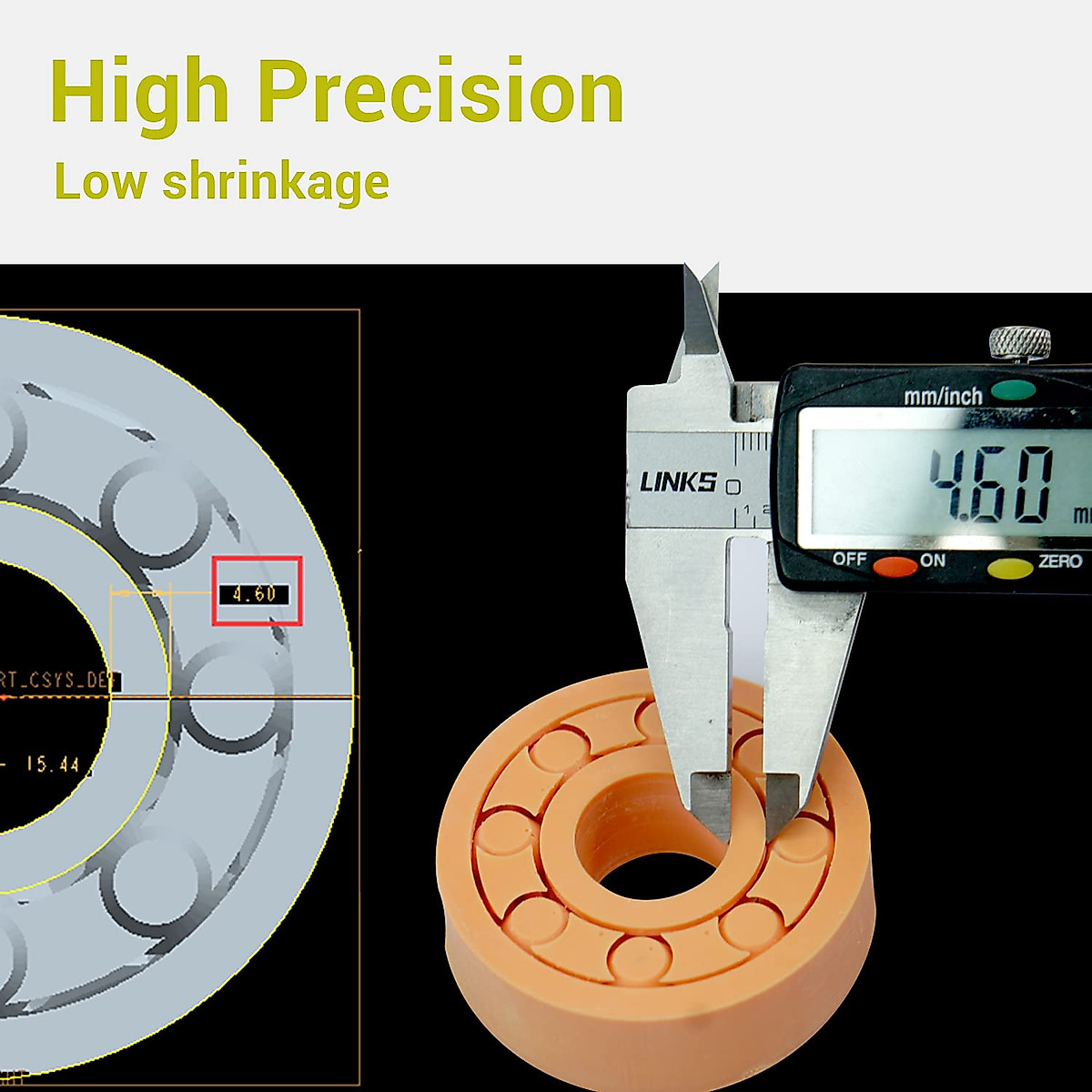 DR.3D ABS-Like 3D Printer Resin, LCD UV Fast Curing Resin, 405nm Photopolymer Drillable Resin for LCD 3D Printing,1000g White