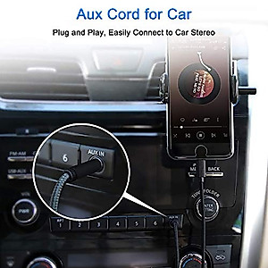 Aux Cord for iPhone, [Apple MFi Certified] Lightning to 3.5mm Audio Cable for Car, Headphone Jack Adapter Compatible with iPhone 12/11/XS/XR/X/8/7/6/iPad to Car/Home Stereo/Headphone/Speaker (3.3ft)