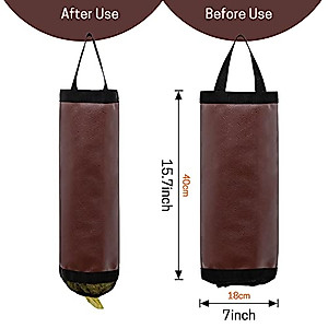 SWISSELITE Plastic Bag Holder, Wall Mount Shopping Bag Organizer, Reusable Mesh Hanging Grocery Bags Storage Dispensers