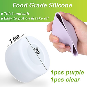 AIERSA 2Pcs Silicone Boot Sleeve for Stanley Quencher 40oz 30oz Tumbler with Handle,for IceFlow 20oz 30oz,Protective Water Bottle Cup Bottom Bumper Cover for Stanley Tumbler Accessories,Clear,Wisteria