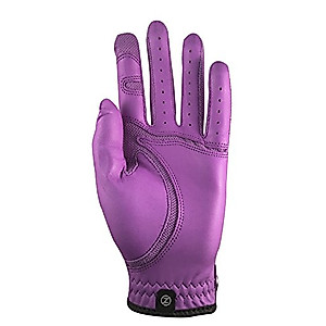 Zero Friction Men's Cabretta Elite Golf Gloves, Universal-Fit One Size, Purple