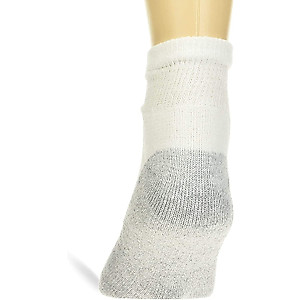 Moda West 24 Pairs - Ankle Bulk Socks Athletic Size 10-13 in White with Grey - Wholesale Case of 24 Men's Socks