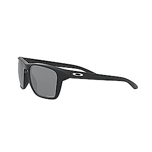 Oakley Men's OO9448F Sylas Low Bridge Fit Rectangular Sunglasses, Matte Black/Prizm Black, 58 mm