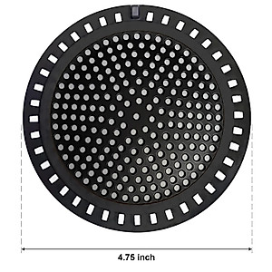 Seatery 2PCS Shower Hair Drain Catcher/Strainer/Cover/Filter/Trap, Bathtub Drain Strainer Hair Catcher, Hair Stopper for Bathroom Sink/Floor Drain, Stainless Steel and Silicone Drain Protector, Black