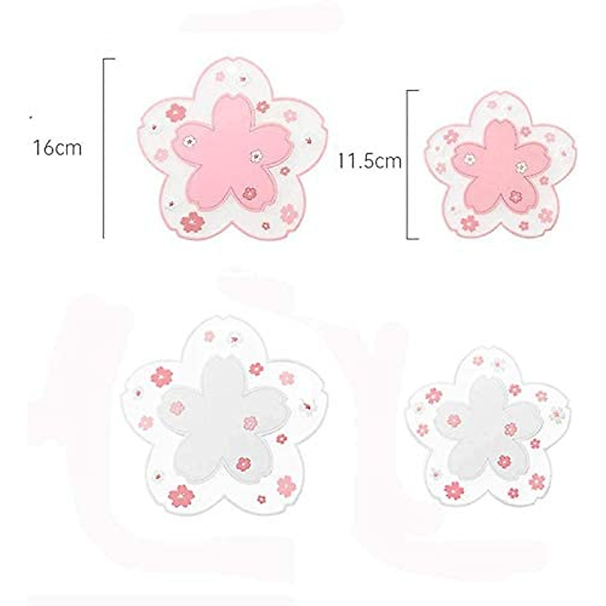 Durable Non-Slip Sakura Coffee Cup PVC Coaster Home Tea Coaster Bowl pad placemat Coaster(S)