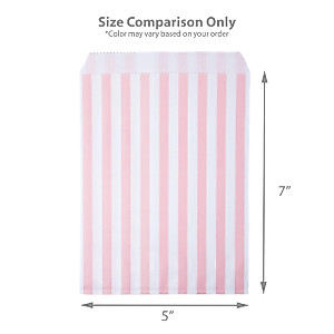 Food Safe Biodegradable Paper Candy Favor & Treat Bags For All Parties - 48 Count Assorted, 7x5 Size - By Chloe Elizabeth (Rainbow Pastel Mix)