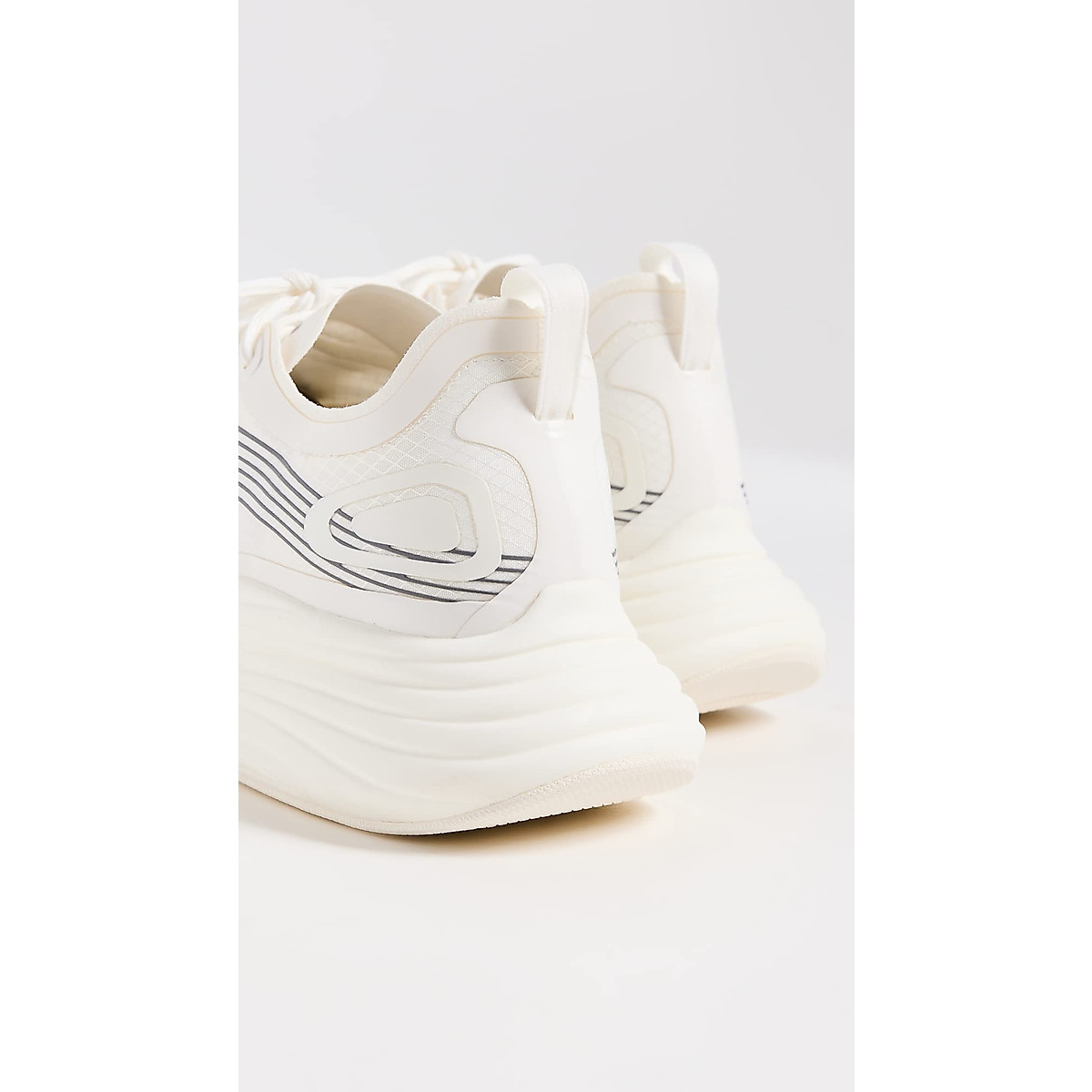 APL: Athletic Propulsion Labs Women's Streamline Sneakers, Ivory/Smoke, Off White, Stripe, 7 Medium US