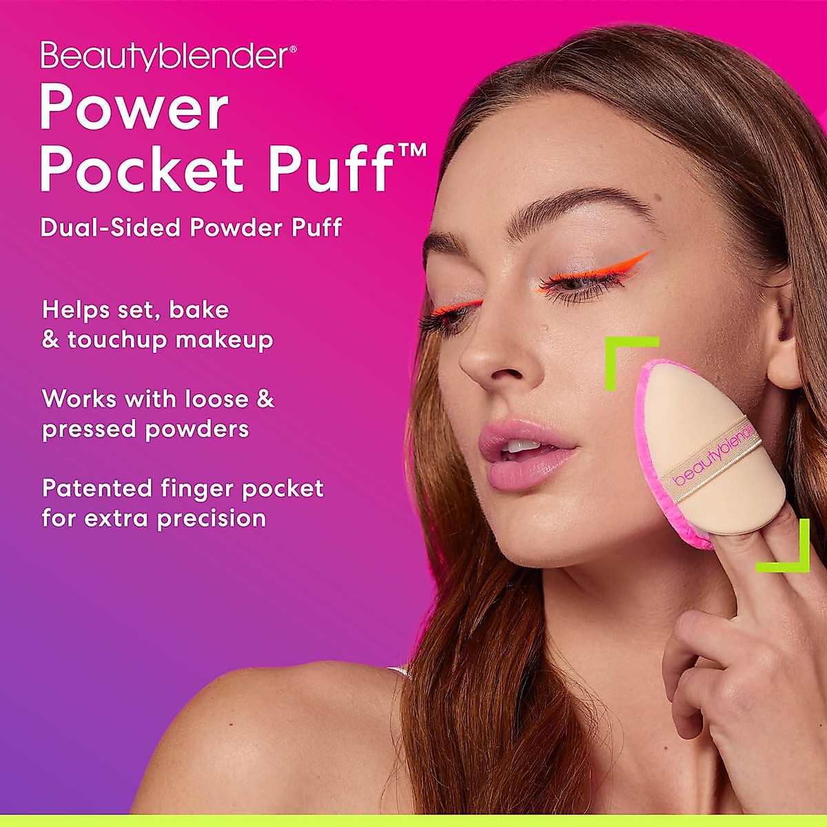 Beautyblender® | Pocket Puff™ Dual-Sided Beauty Blender Powder Puff for Setting and Baking, Reusable, Washable