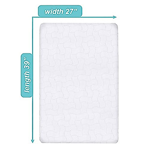 American Baby Company Waterproof Pack N Play Playard Mattress Protector, Quilted Fitted Pack and Play Mattress Pad Cover, 27" x 39"