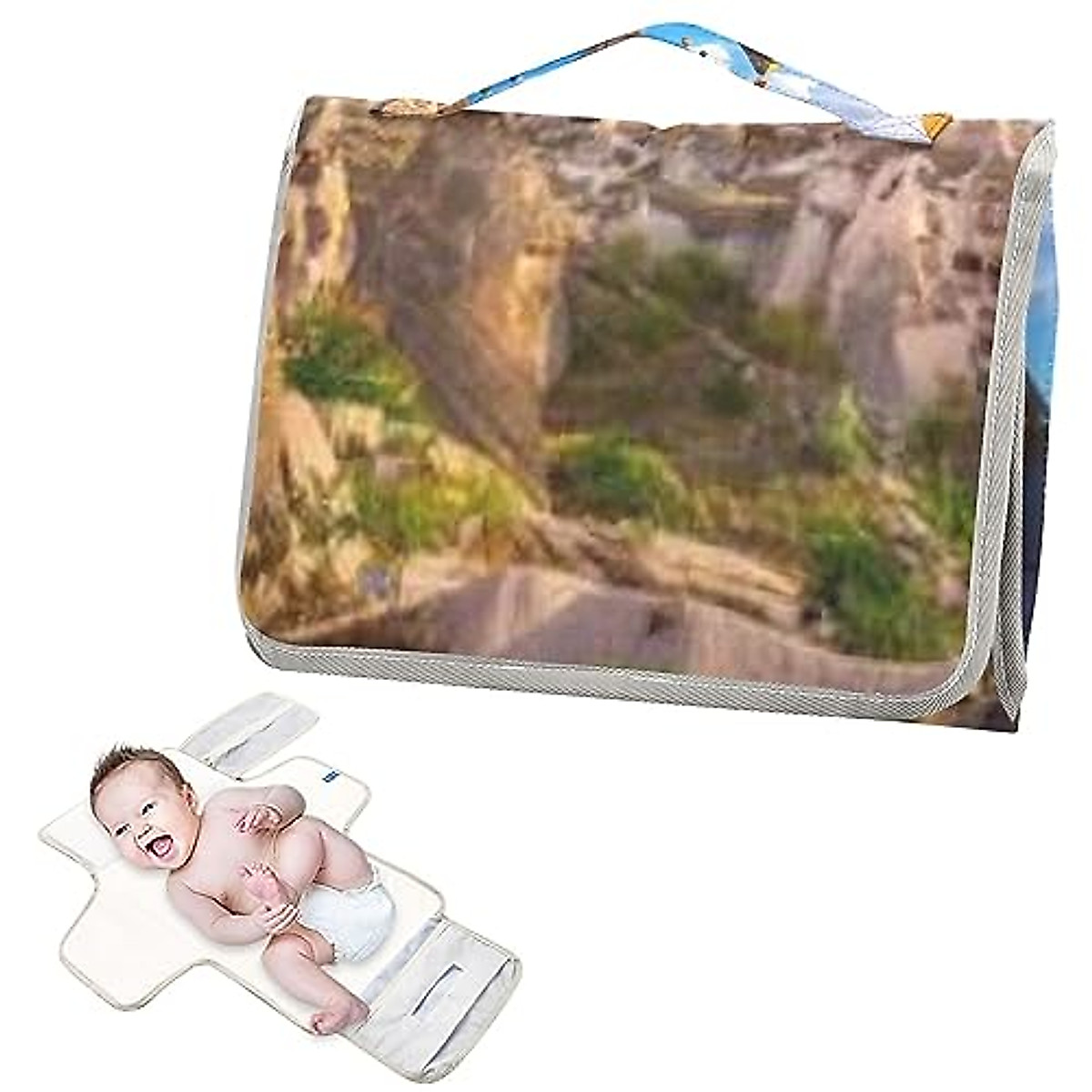 Hot Air Balloon Portable Diaper Changing Pad Waterproof Travel Baby Changing Pad Foldable Diaper Changing Mat for Newborn Girl Boy