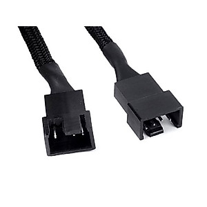 SilverStone Technology All Black Sleeved 1-to-2 Sleeved PWM Fan Splitter Cable (CPF01)