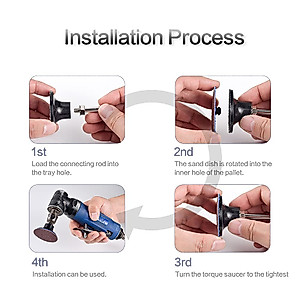 Tshya Quick Change Roll Lock Disc, 60 Pcs 60Grit 2 inch Sanding Discs Aluminum Oxide Coated Die Grinder Accessories, for Surface Prep (P60)