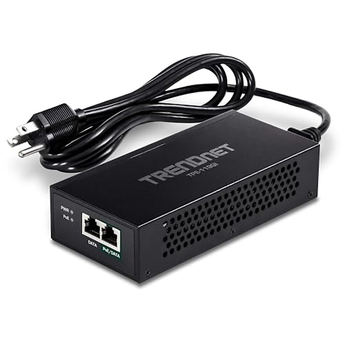 TRENDnet Gigabit PoE++ Injector, Convert A Non-PoE Port to A PoE++ Gigabit Port, PoE (15.4W), PoE+ (30W), Or PoE++ (95W), Up to 100m (328 ft), Integrated Power Supply, Black, TPE-119GI