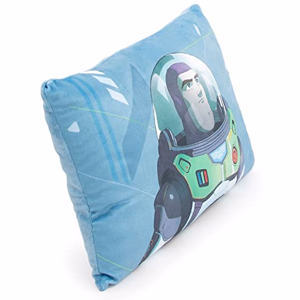 Jay Franco Disney Pixar Lightyear Decorative Pillow - Super Soft Throw Plush Pillow Features Buzz - Measures 10 x 14 Inches (Official Disney Pixar Product)