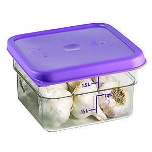 Cambro 2SFSCW441 2QT Allergen-Free Clear Graduated Camsquare