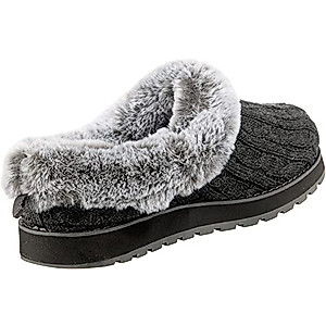 Skechers Bobs Keepsakes-Ice Angel Women's Slipper, 9 C/D US, Charcoal