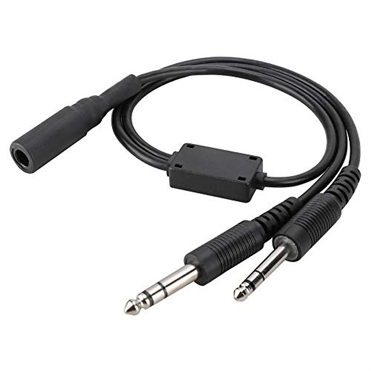 Fumei Helicopter to General Aviation Headset Adapter Cable for David Clark Avcomm ASA and ect Headsets with U 174 Plug